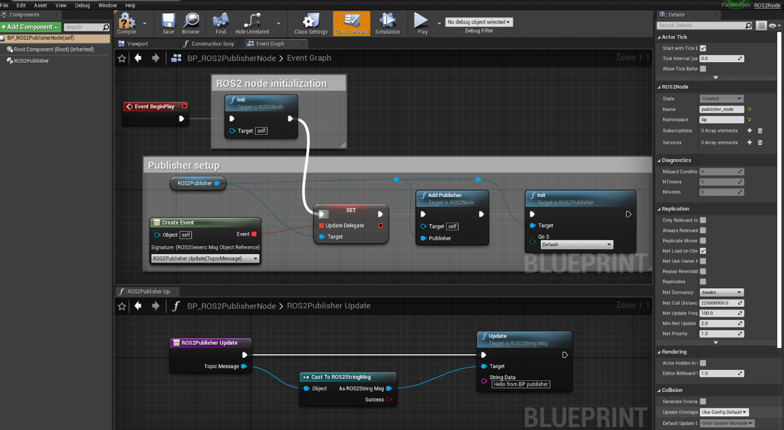 rclUE - a tool to enable cloud robotics simulation in Unreal Engine 4 ...